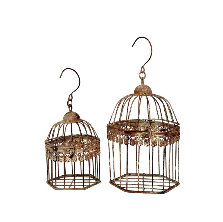 Jaula estilo vintage set/2 – Mideko Home Decor