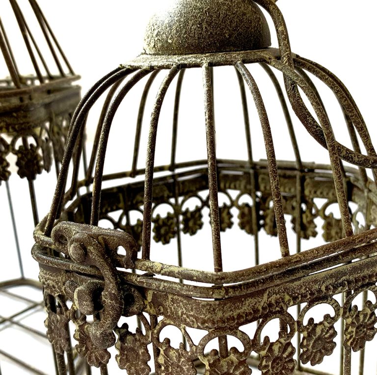 Jaula estilo vintage set/2 – Mideko Home Decor